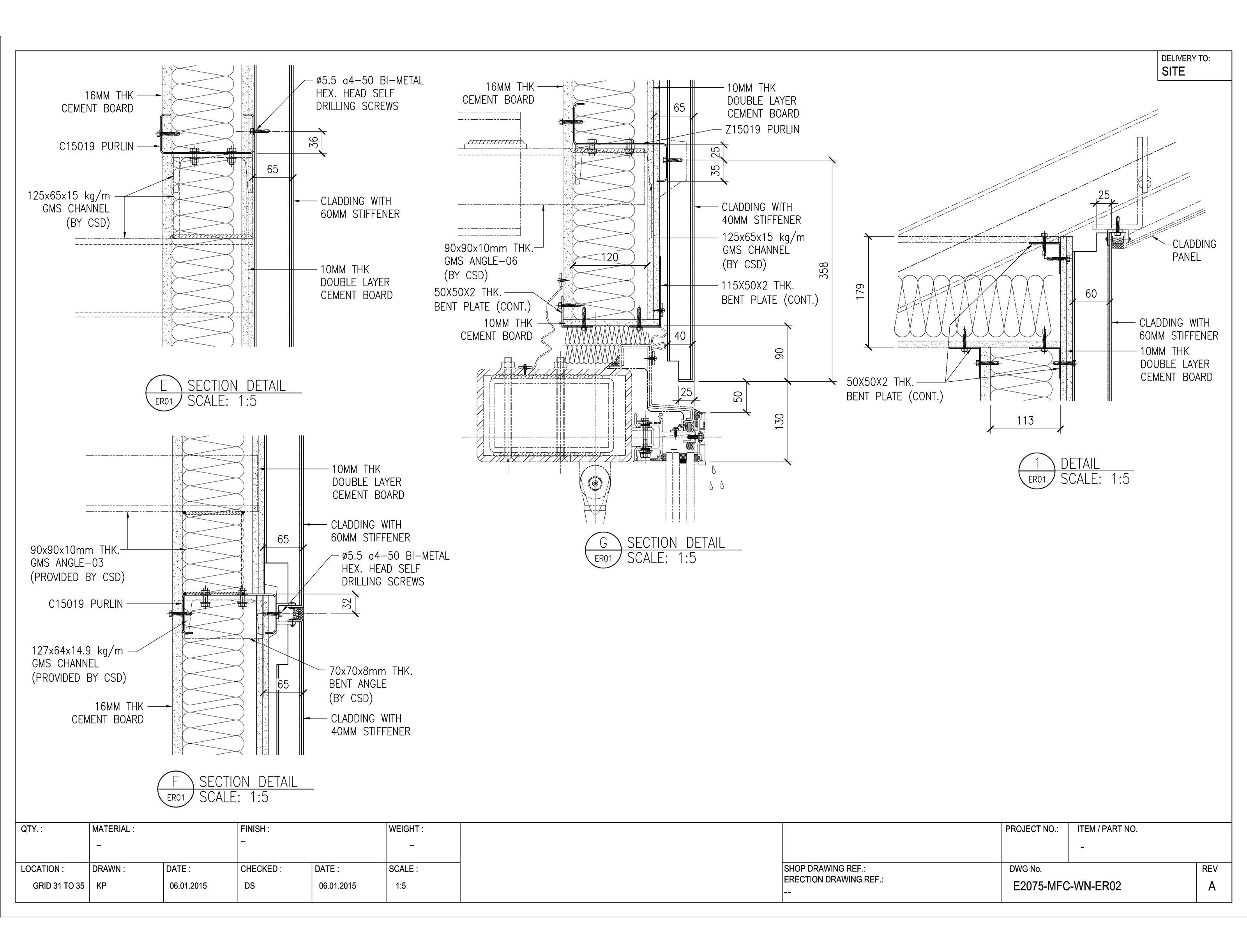 Facade Shop Drawings Samples | CAD Outsourcing Services