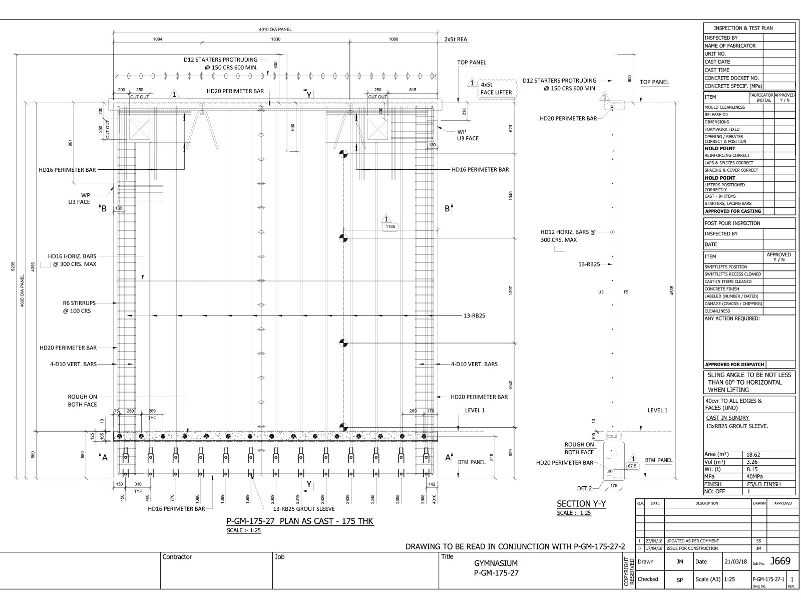 Precast Shop Drawings Samples | CAD Outsourcing Precast Examples