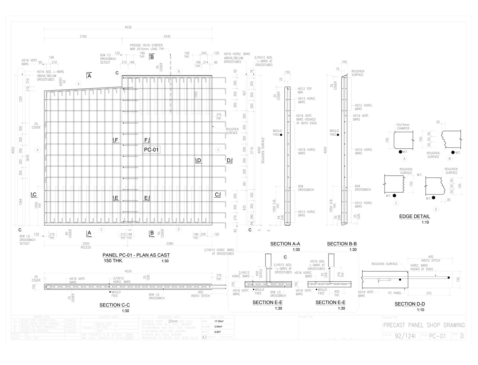 Precast Shop Drawings Samples | CAD Outsourcing Precast Examples